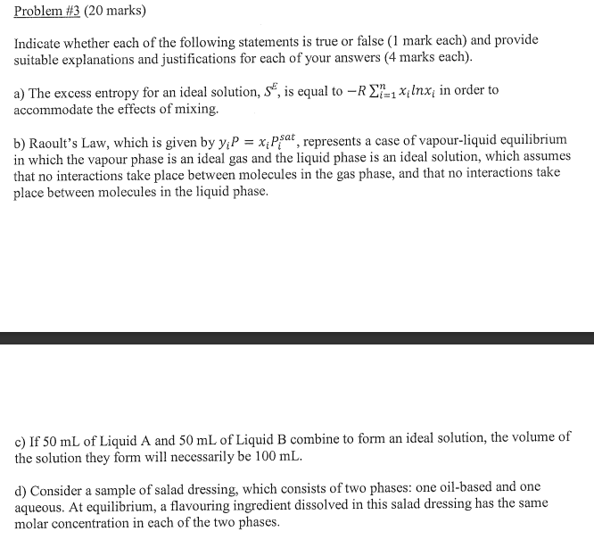 Solved Indicate whether each of the following statements is | Chegg.com