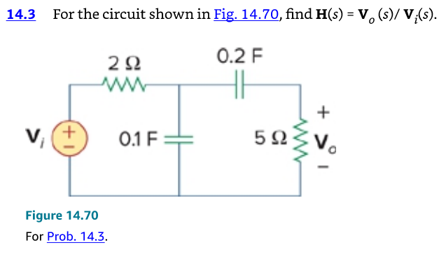 Solved 14.3 For the circuit shown in Fig. 14.70, find | Chegg.com