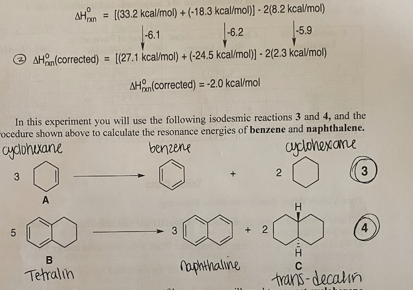 Solved 1. What is the resonance energy for benzene? What is | Chegg.com
