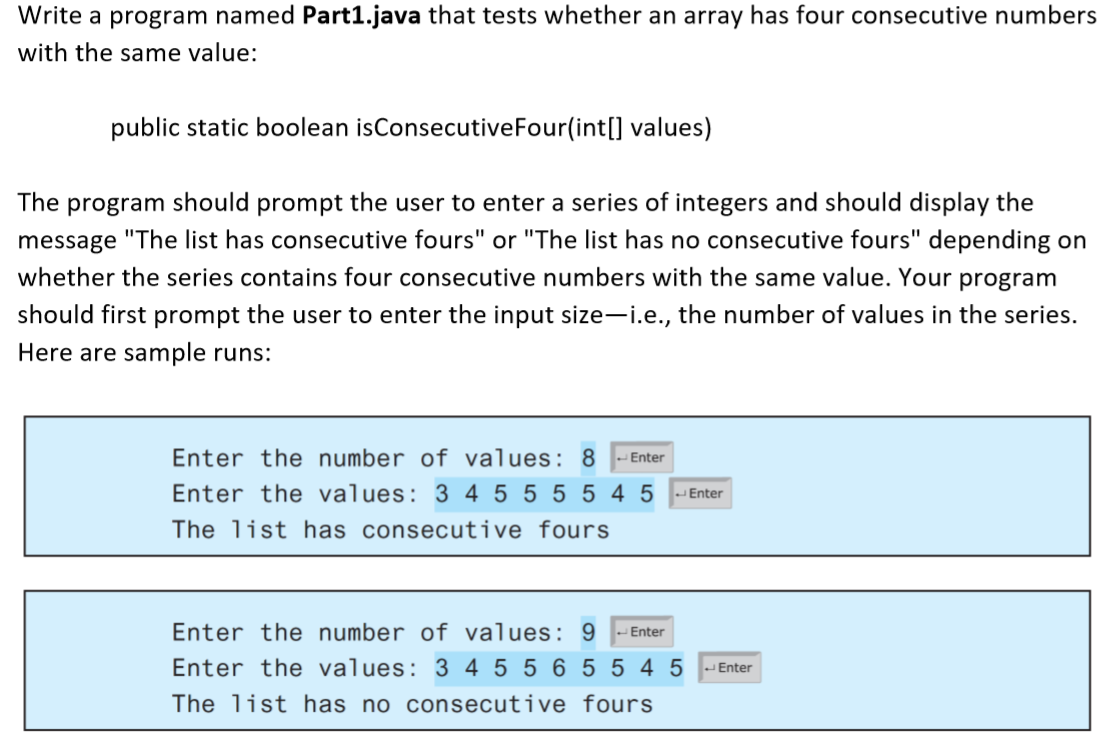 Solved Write A Program Named Part1java That Tests Whether