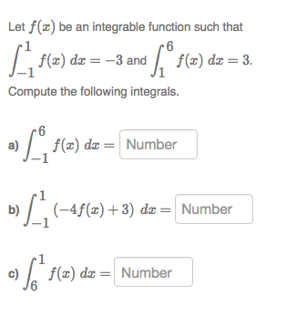 Solved Let f(x) be an integrable function such that Compute | Chegg.com