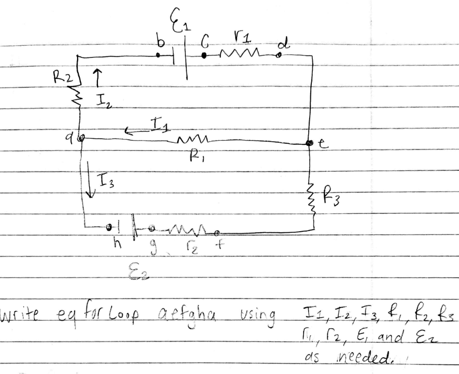 Solved write eqfor loop aefoha using I1,I2,I3,f1,R2,R3 | Chegg.com