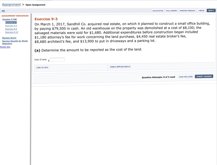 Solved Assignment> open Assignment CALCULATOR IGNMENT | Chegg.com