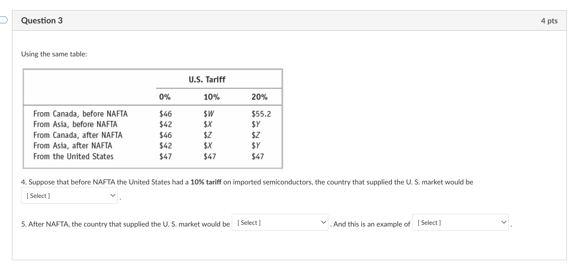 Solved Question 3Using the same table:Suppose that before | Chegg.com