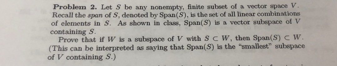 Solved Problem 2. Let S be any nonempty, finite subset of a | Chegg.com