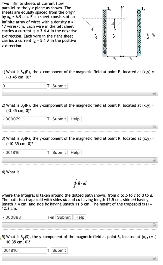 Solved Two infinite sheets of current flow parallel to the | Chegg.com