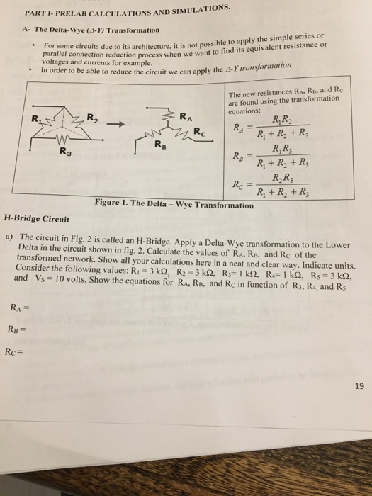 Solved PART I-PRELAB CALCULATIONS AN D SIMULATIONS. A-The | Chegg.com