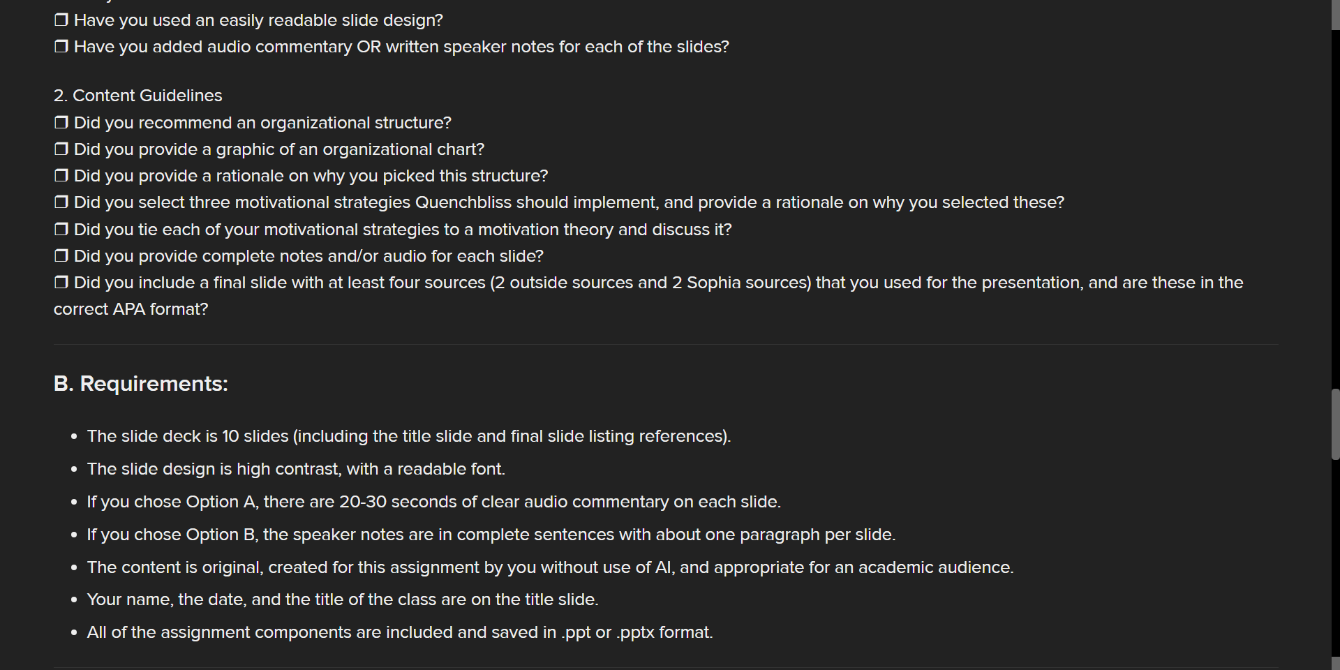Solved Quenchbliss Case Study: Present | Chegg.com