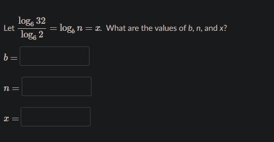 Solved Let log. 32 loge 2 log, n = 2. What are the values of | Chegg.com