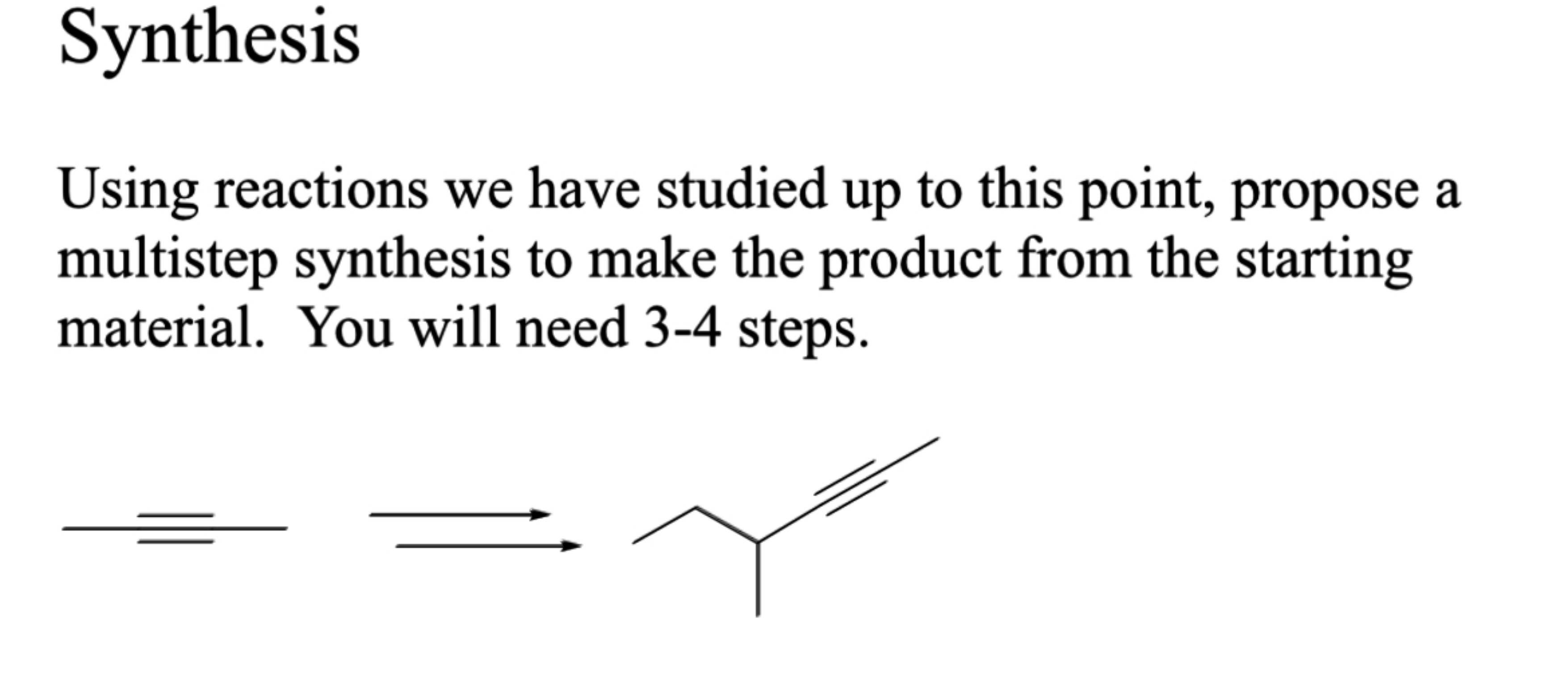 Solved SynthesisPropose amultistep synthesis to make the | Chegg.com