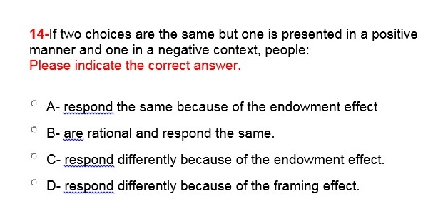 Solved 14-If two choices are the same but one is presented | Chegg.com
