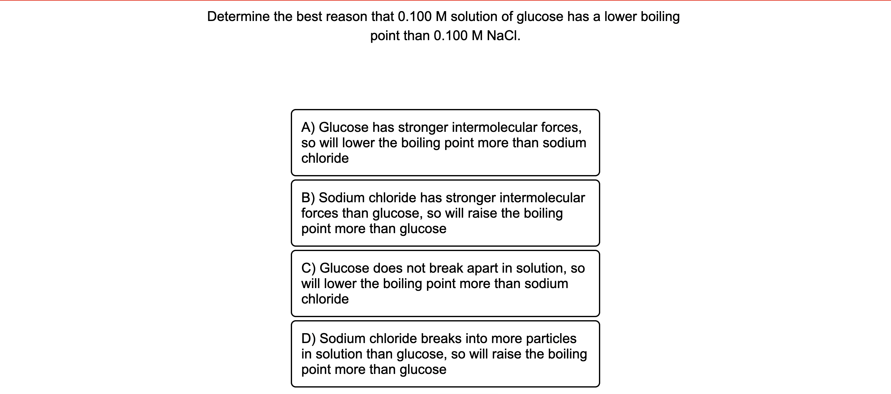 Solved Colligative properties are based only on the total | Chegg.com