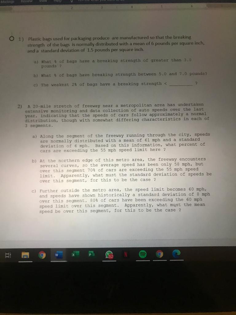 Solved MO VIEW O 1) Plastic bags used for packaging produce | Chegg.com