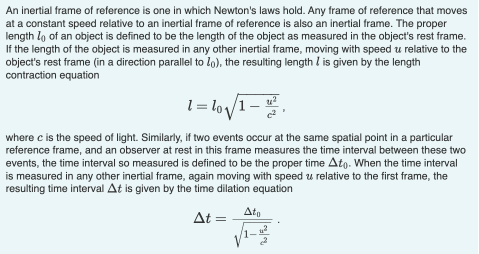 Solved An inertial frame of reference is one in which | Chegg.com