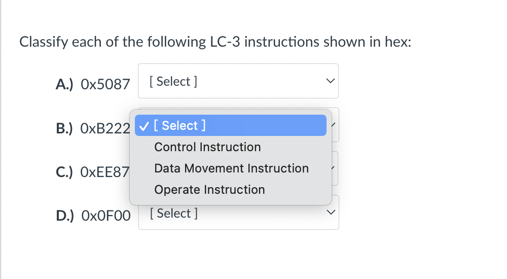 Solved Table of LC-3 Instructions: Notes: 1. BASE, SRC, | Chegg.com
