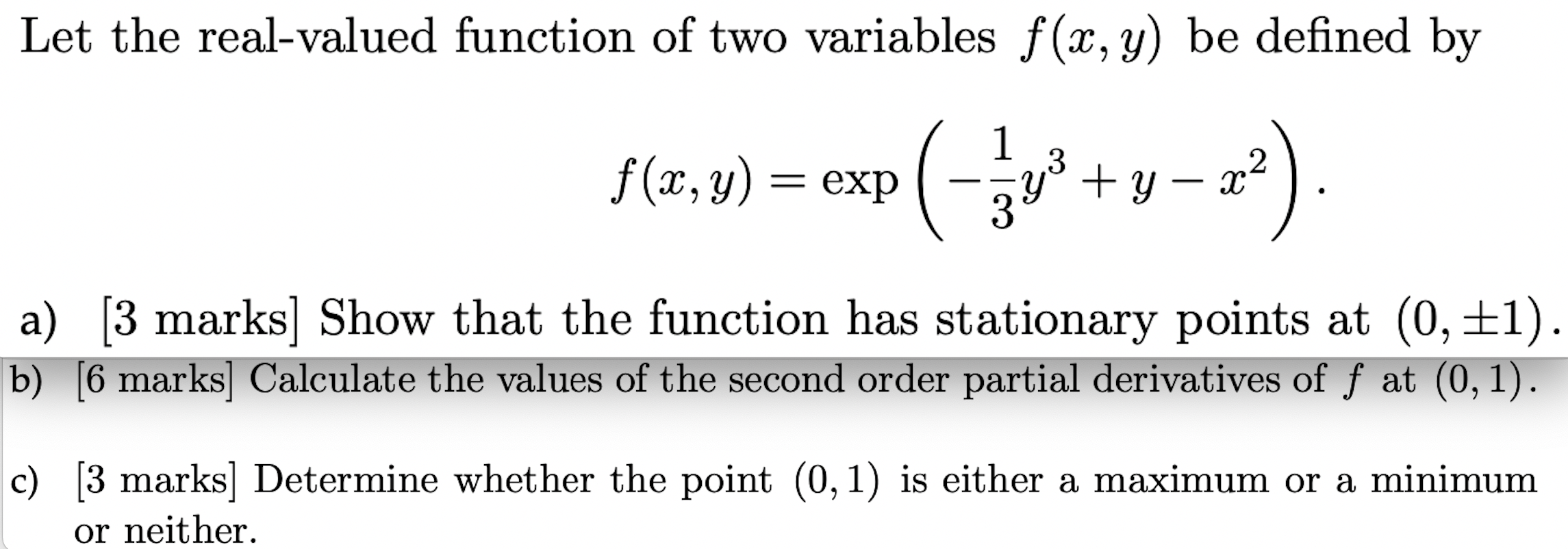 Solved Let the real-valued function of two variables f(x,y) | Chegg.com