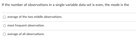 Solved If the number of observations in a single-variable | Chegg.com