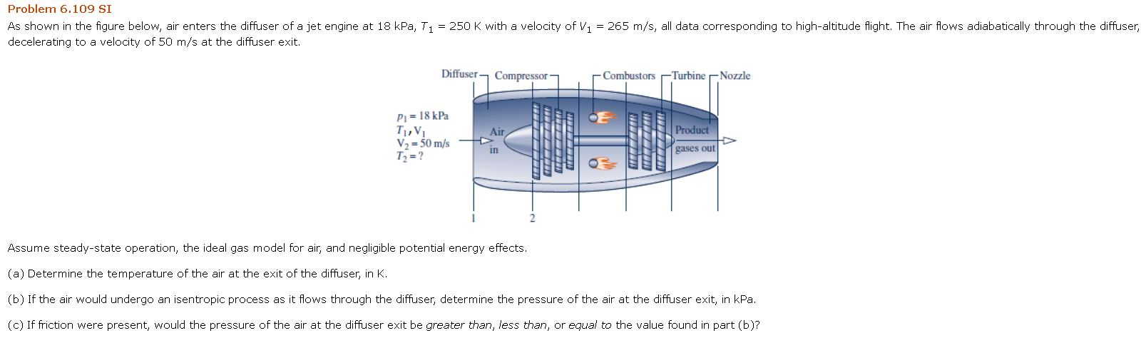 Solved Problem 6.109 SI As shown in the figure below, air | Chegg.com