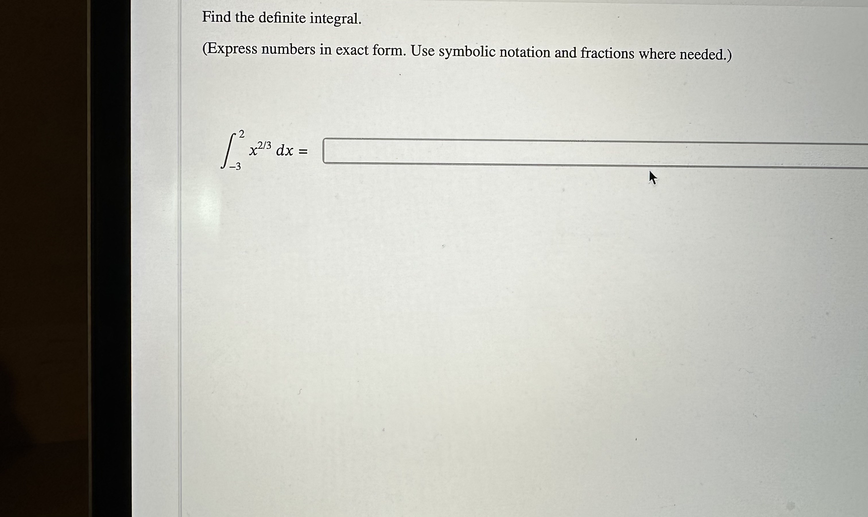 Solved Find the definite integral. (Express numbers in exact | Chegg.com