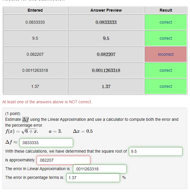 Solved Estimate Δf Using The Linear Approximation And Use A