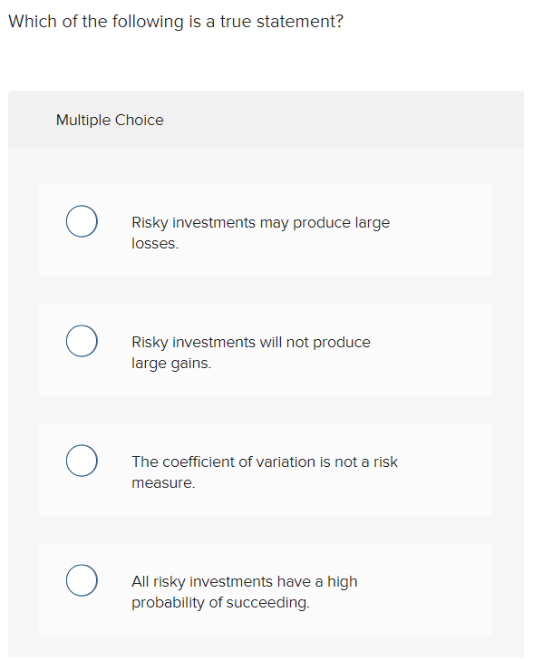 Solved Which of the following is a true statement? Multiple | Chegg.com