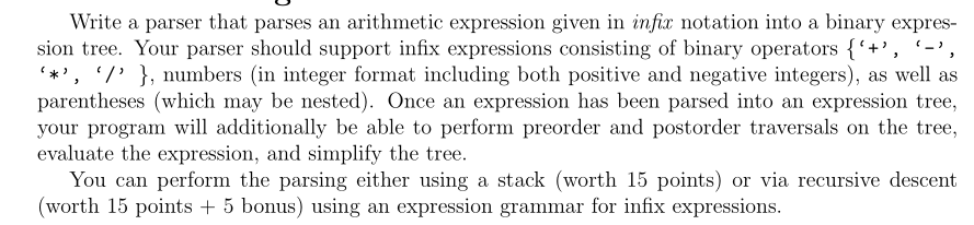 Write A Parser That Parses An Arithmetic Expression
