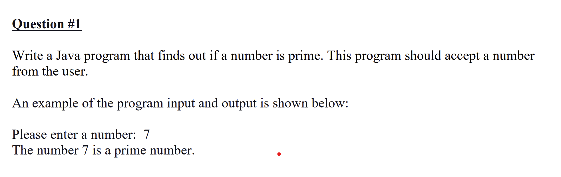 Solved Write a Java program that finds out if a number is | Chegg.com