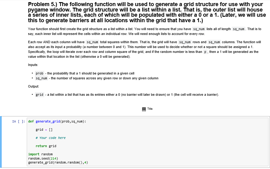 Problem 5.) The following function will be used to | Chegg.com