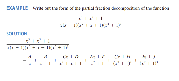 Solved Write out the form of the partial fraction | Chegg.com