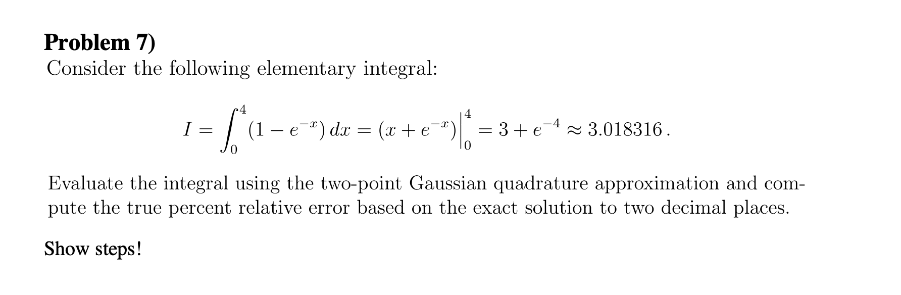 Solved Problem 7) Consider the following elementary | Chegg.com