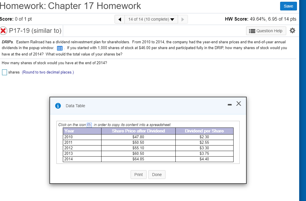 Solved Save Homework Chapter 17 Homework Score 0 Of 1 Pt
