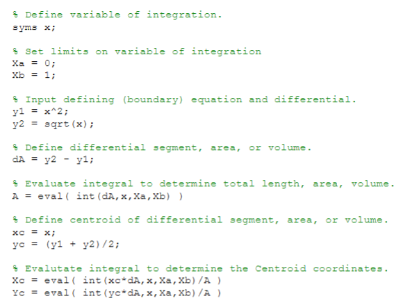 Solved \& Define variable of integration. syms x; \& Set | Chegg.com