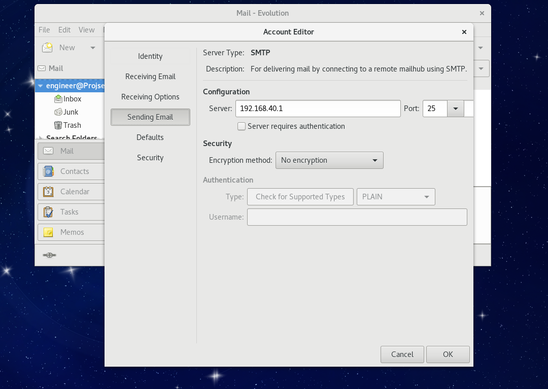 Solved 6. Configure the Evolution e-mail client to | Chegg.com