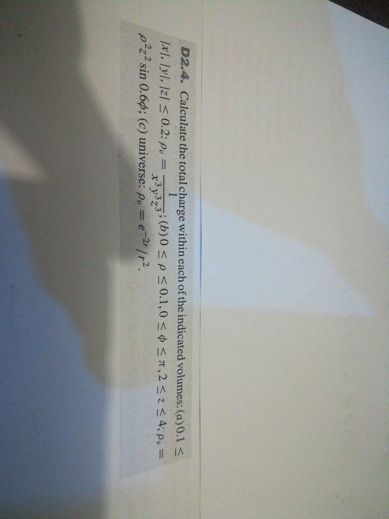 Solved D2.4. Calculate the total charge within each of the | Chegg.com