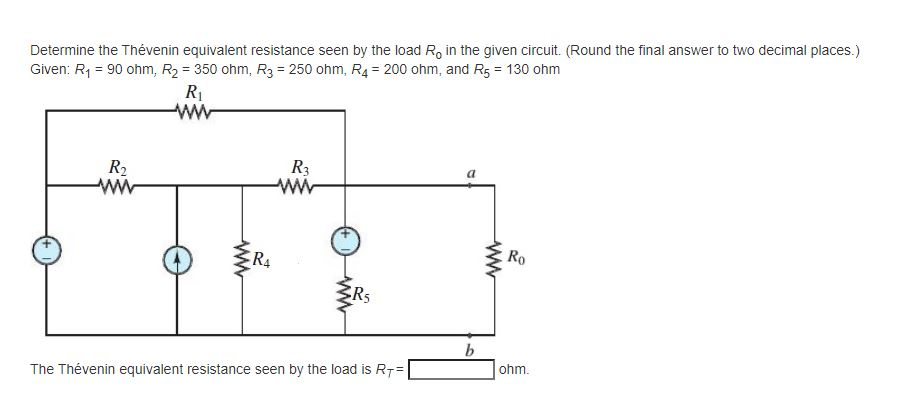 Solved Determine the Thévenin equivalent resistance seen by | Chegg.com