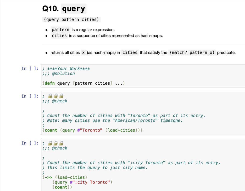Q10. query (query pattern cities) . pattern is a | Chegg.com
