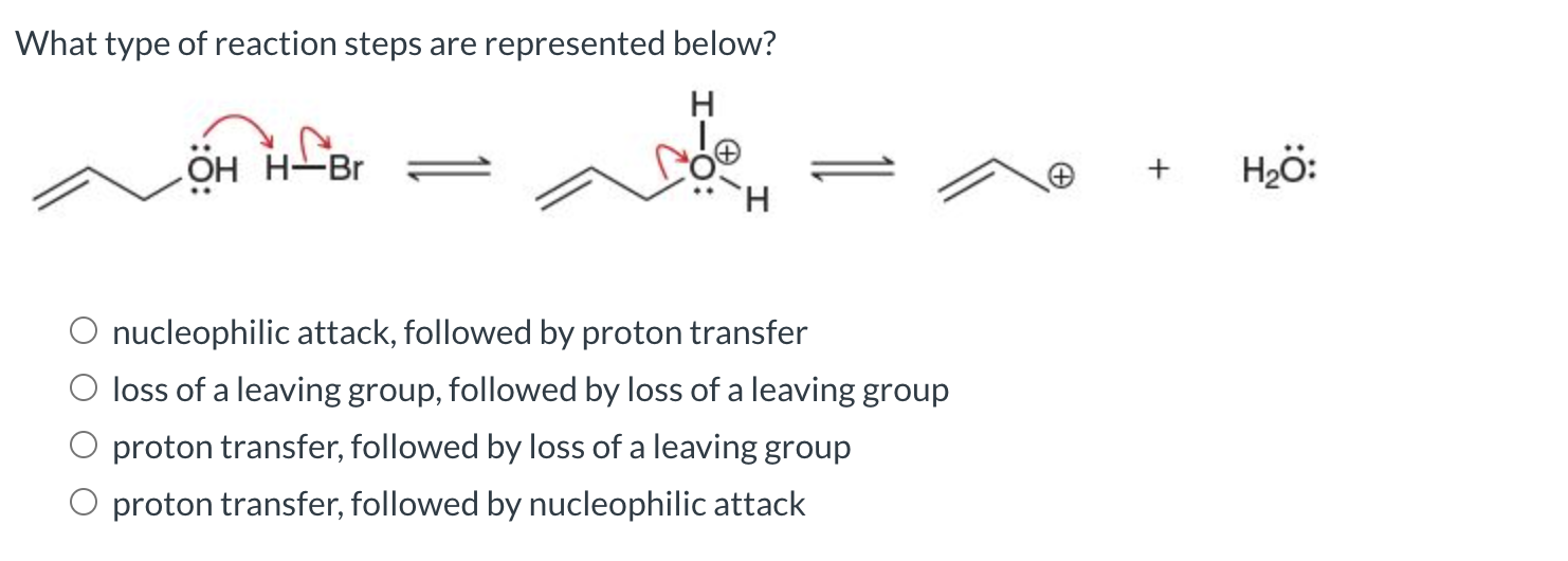Solved What type of reaction steps are represented below? H | Chegg.com