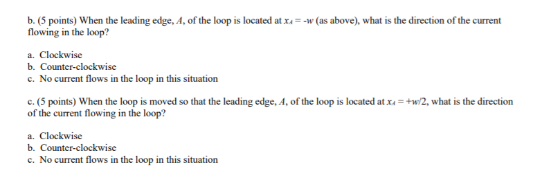 Solved 7.(25 points) A rectangular wire loop of height h, | Chegg.com