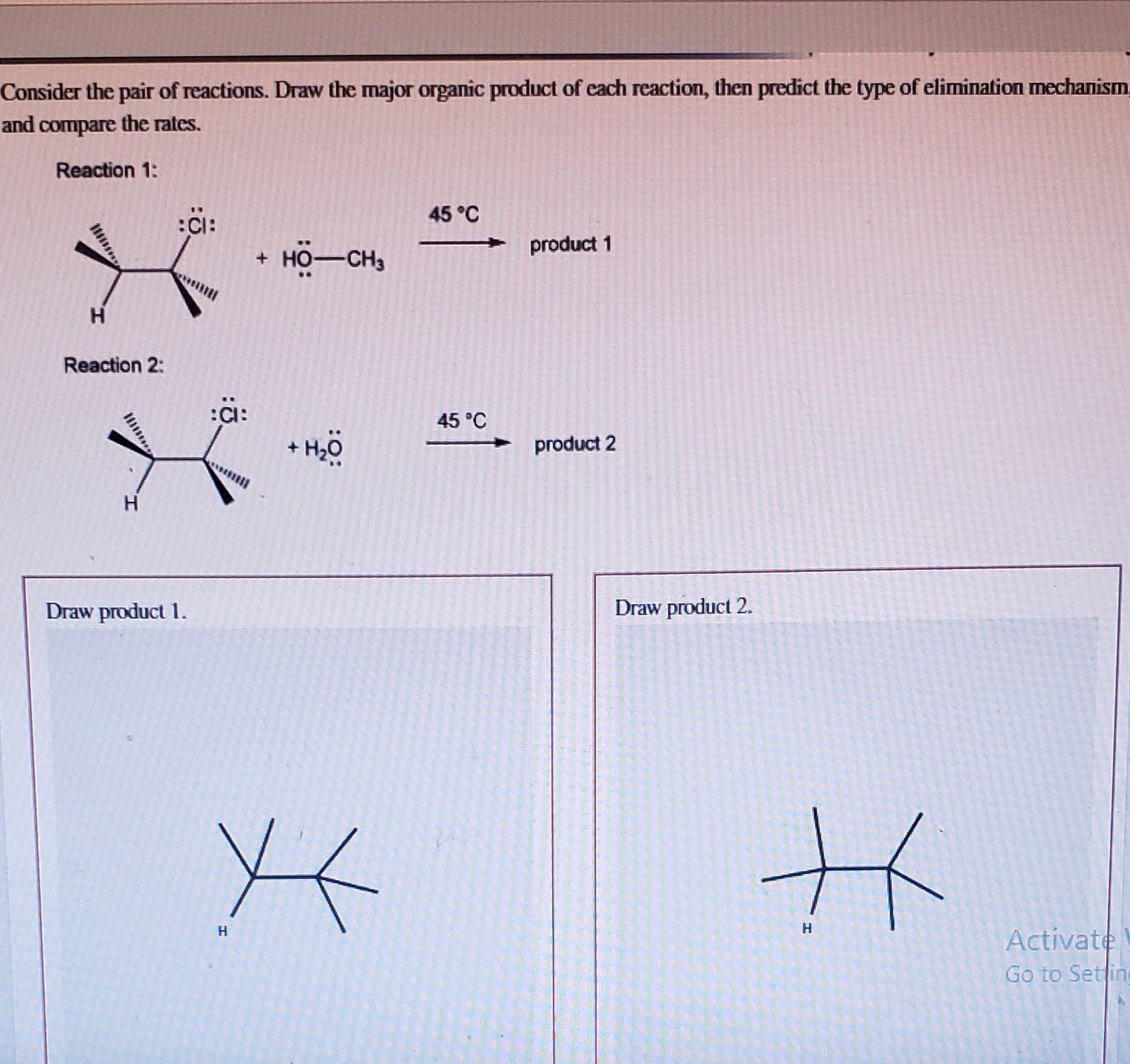 Solved Consider the pair of reactions. Draw the major | Chegg.com