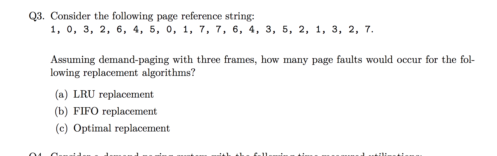 Solved Q3. Consider the following page reference string: 1, | Chegg.com