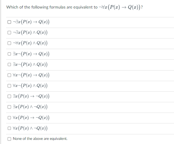 Solved Which of the following are correct translations of | Chegg.com