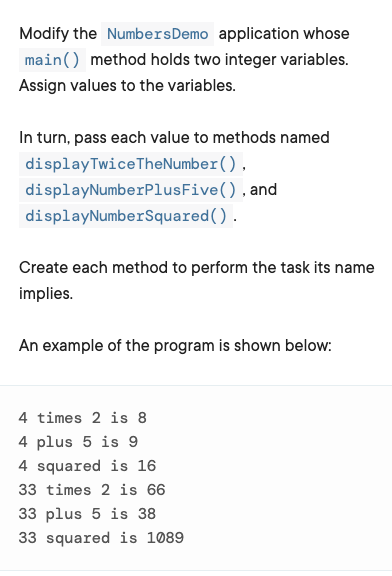 Solved Modify The Application Whose Method Holds Two Integer 5296