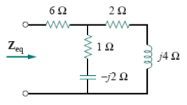 Solved Calculate the equivalent impedance Zeq for the | Chegg.com