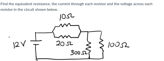 Solved Find the equivalent resistance, the current through | Chegg.com