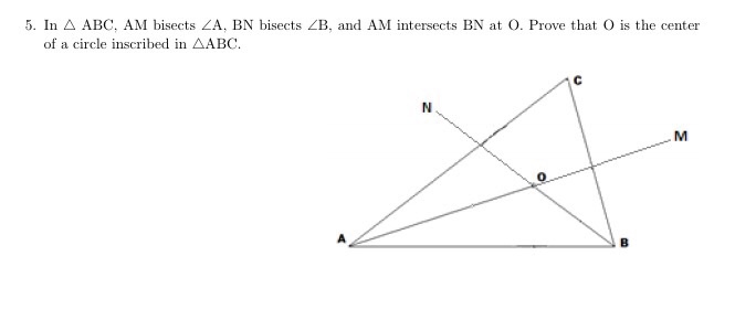 Solved In delta ABC, AM bisects angle A, BN bisects angle B, | Chegg.com