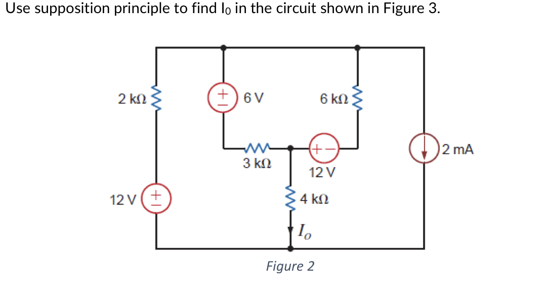 Solved Use supposition principle to find \\( \\mathrm{I}_{0} | Chegg.com