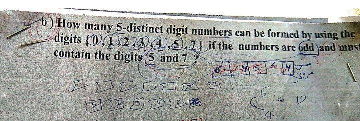 Solved b) How many 5-distinct digit numbers can be formed by | Chegg.com