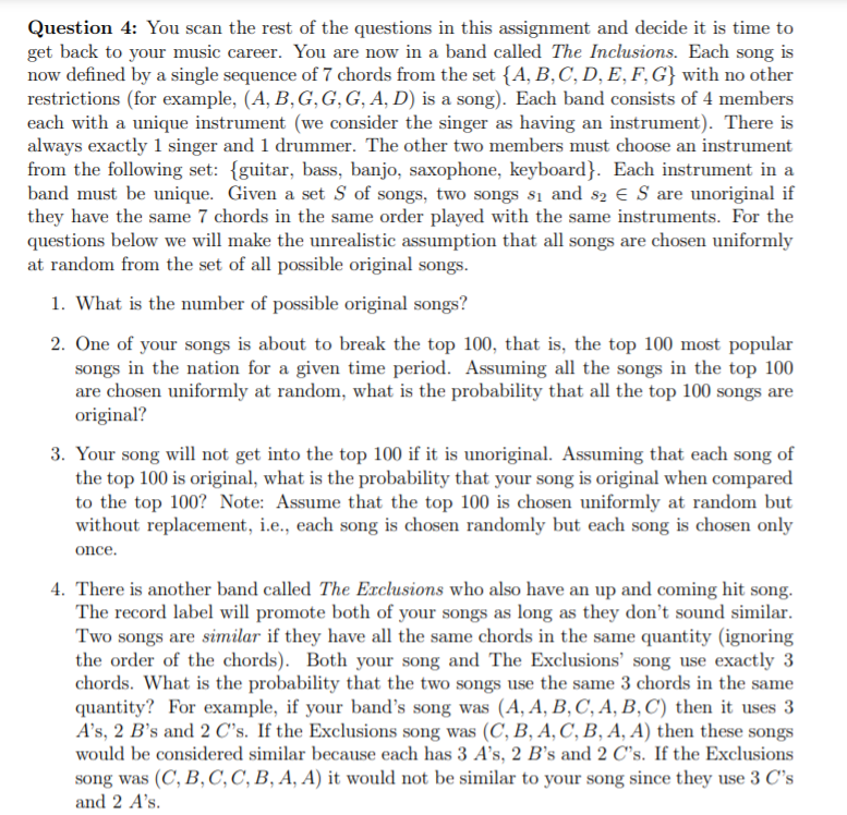 Solved Question 4: You scan the rest of the questions in | Chegg.com
