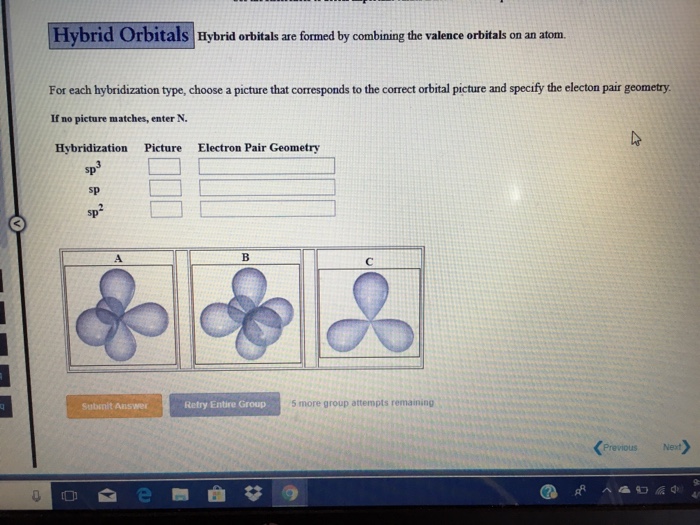 Solved Hybrid Orbitals Hybrid orbitals are formed by | Chegg.com