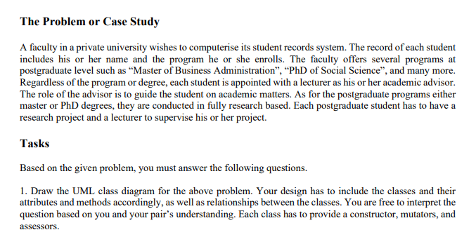 Solved The Problem or Case Study A faculty in a private | Chegg.com